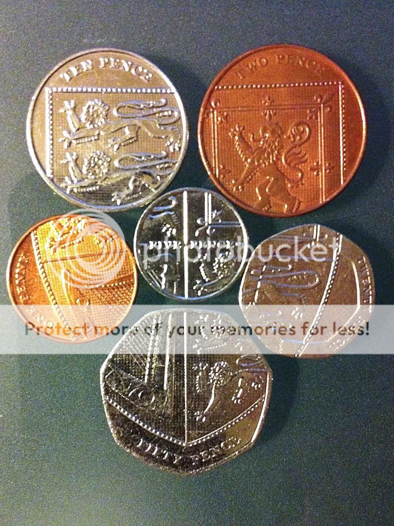 UK coins laid out in a shield | Coin Talk